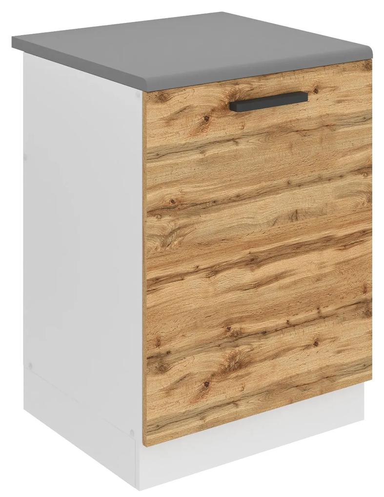 Kuchyňská skříňka Belini Premium Full Version dřezová 60 cm dub wotan s pracovní deskou