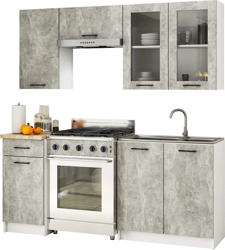 Kuchyňská sestava Olivia 1.8M H720 beton