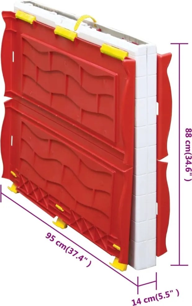 vidaXL Skládací dětský domeček s funkčními dveřmi a okny [92577]
