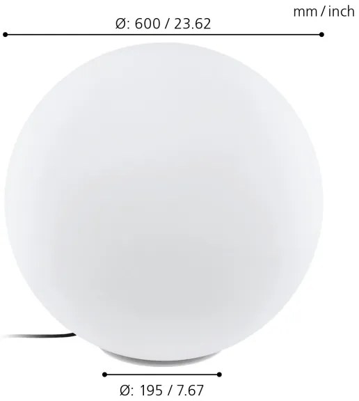 Eglo 98104 - Venkovní lampa MONTEROLO 1xE27/40W/230V IP65 pr.600