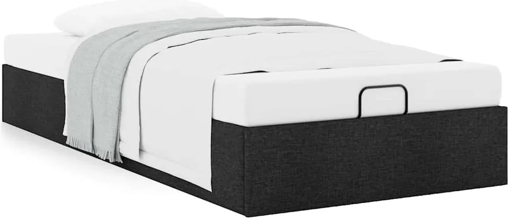 Osmanský rám postele bez matrací černá 90x190 cm textil 3310842