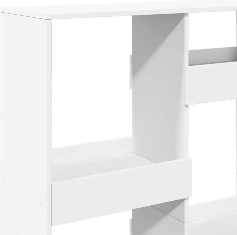 Dělicí stěna bílá 100 x 33 x 135 cm kompozitní dřevo 3309555