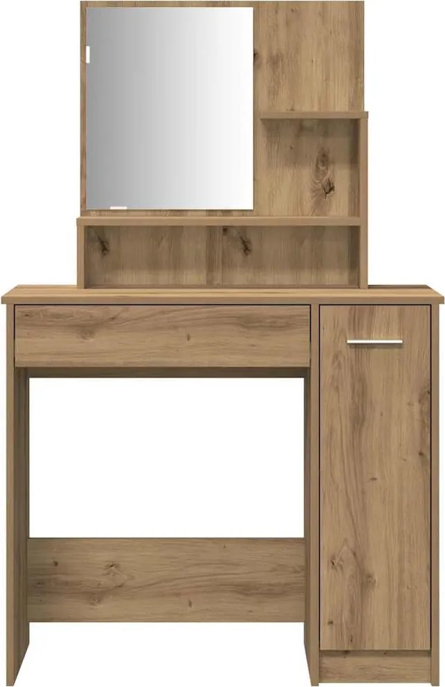sada toaletního stolku dub artisan kompozitní dřevo 3329192