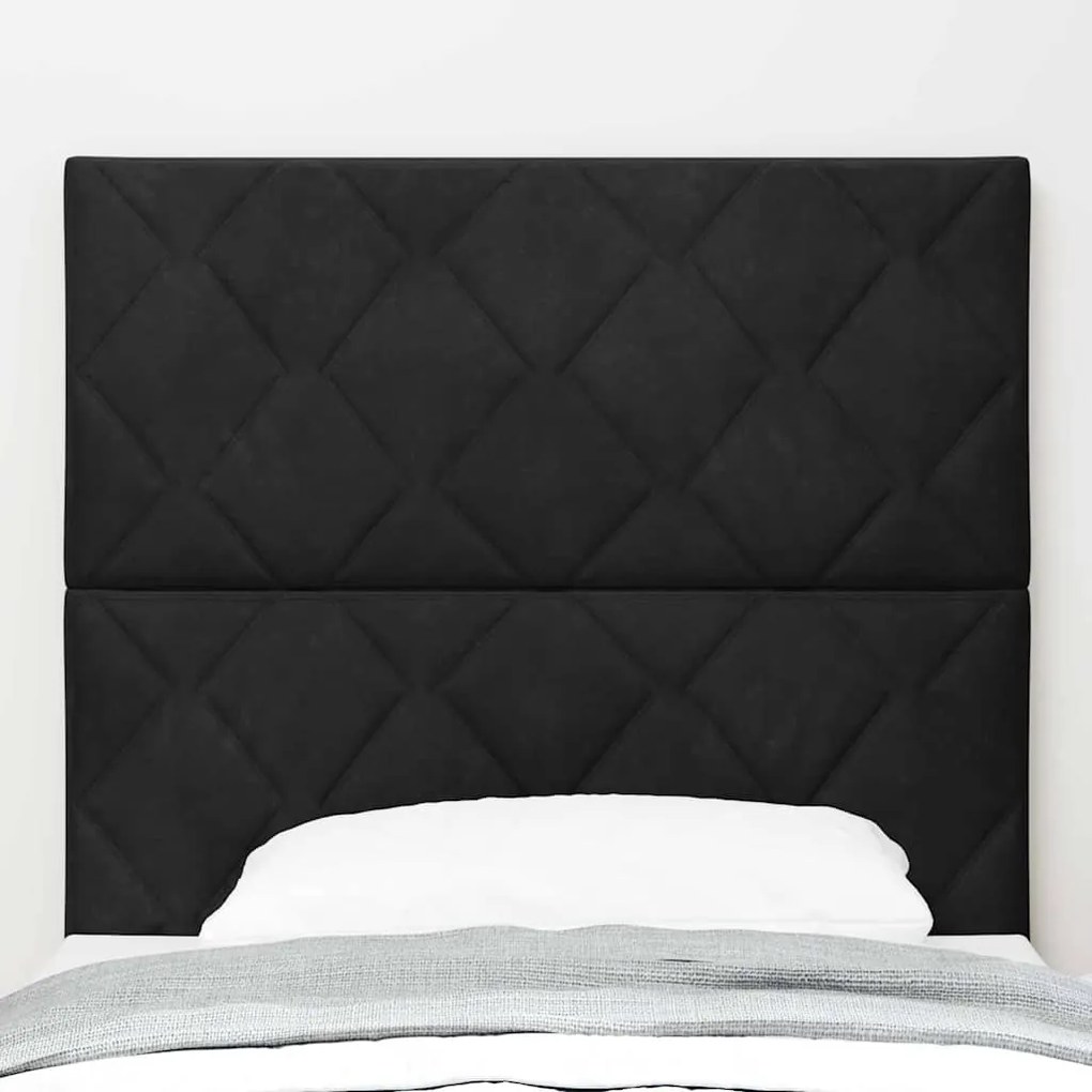Čelo postele Černý 90 cm samet 3337895