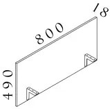NABYTEK-DESIGNOVY.CZ - PD08 11 - Dělící panel Komfort 80x49 cm, buk