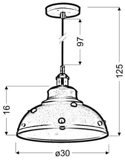 Lustr na lanku SCRIMI 1xE27/60W/230V