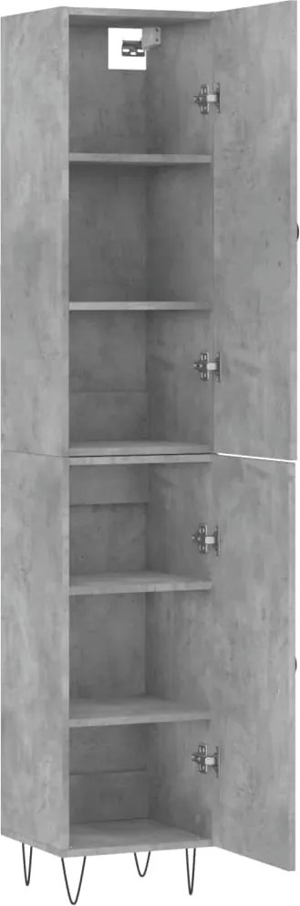 Skříň highboard betonově šedá 34,5x34x180 cm kompozitní dřevo 3198821