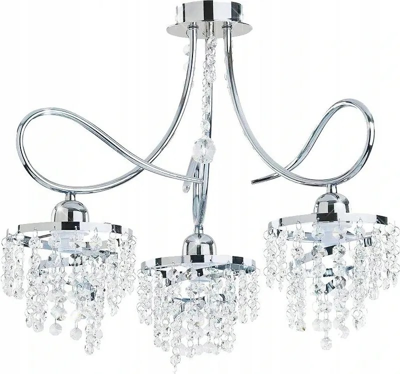Křišťálový lustr Crystal VIII 3xE27 stropní svítidlo glamour krystaly