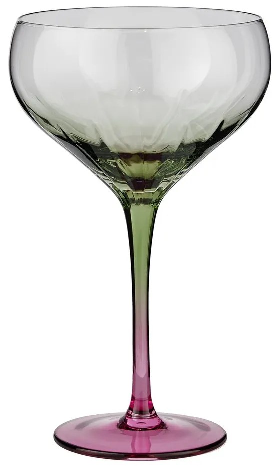 DIVINE Sklenice na koktejly 380 ml - zelená/růžová