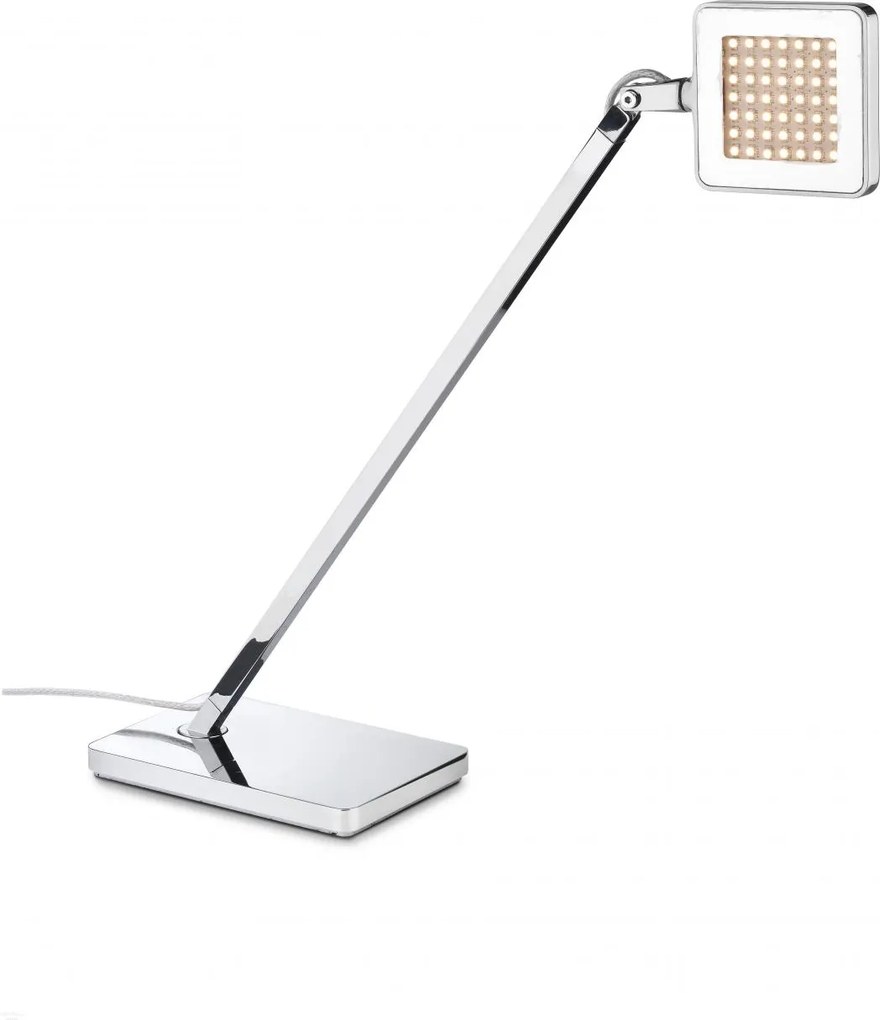 Flos F4180057 Mini Kelvin LED, chromová stolní lampa na pracovní stůl, 4W LED 3000K, 30cm