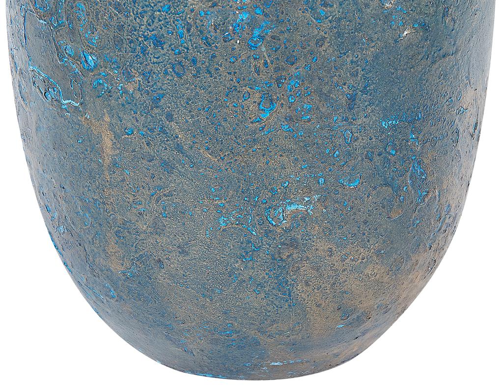 Pálená hlína Dekorativní váza 50 Modrá Hnědá VELIA Beliani