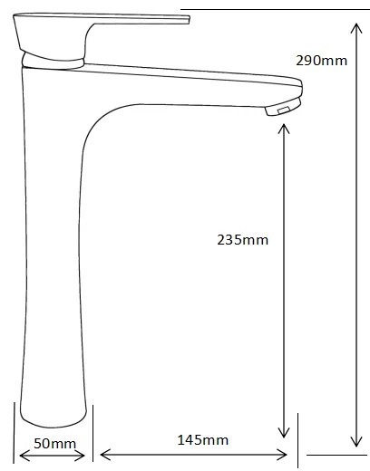 Mexen AXEL - VYSOKÁ BATERIE UMYVADLOVÁ, Chromová, 73810-00