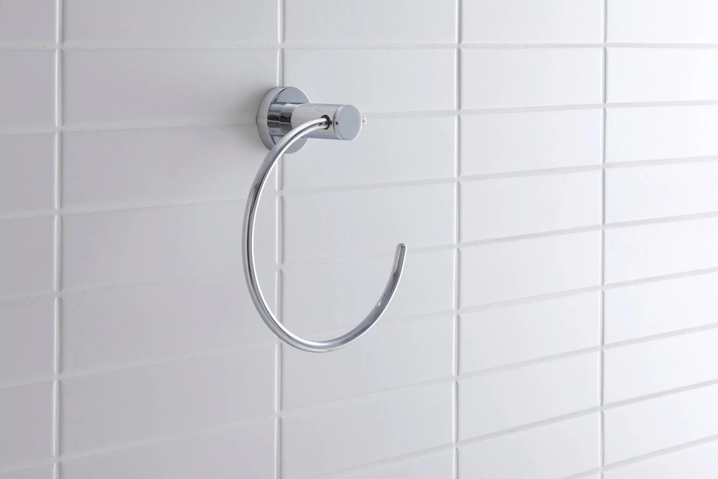 Duravit D-Code kruhový držák na ručníkyChrom - otočný