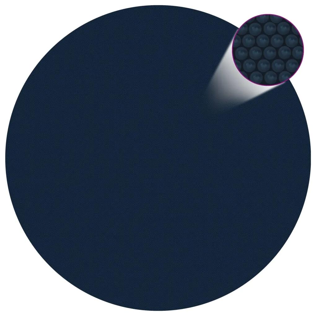 vidaXL Plovoucí PE solární plachta na bazén 417 cm černo-modrá