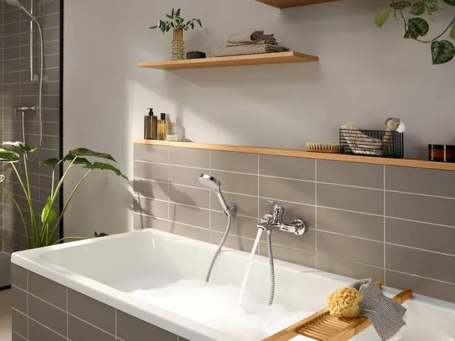 Hansgrohe Rebris E, nástěnná vanová baterie, chromová, 72450000