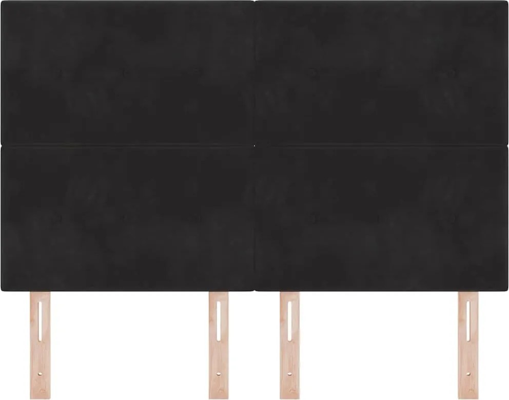 Čelo postele Černý 144 cm samet 3337830