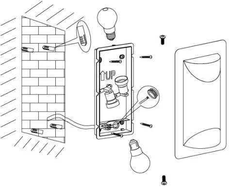 Eglo 98716 - Venkovní nástěnné svítidlo CISTIERNA 1 2xE27/10W/230V IP44