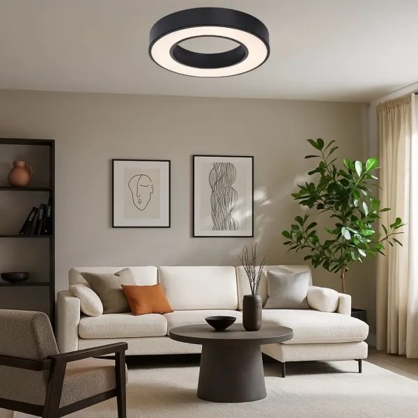 Rabalux 71361-LED St stropní sv CIRANO LED/45W/230V 3000-6500K pr.60 cm černá+DO