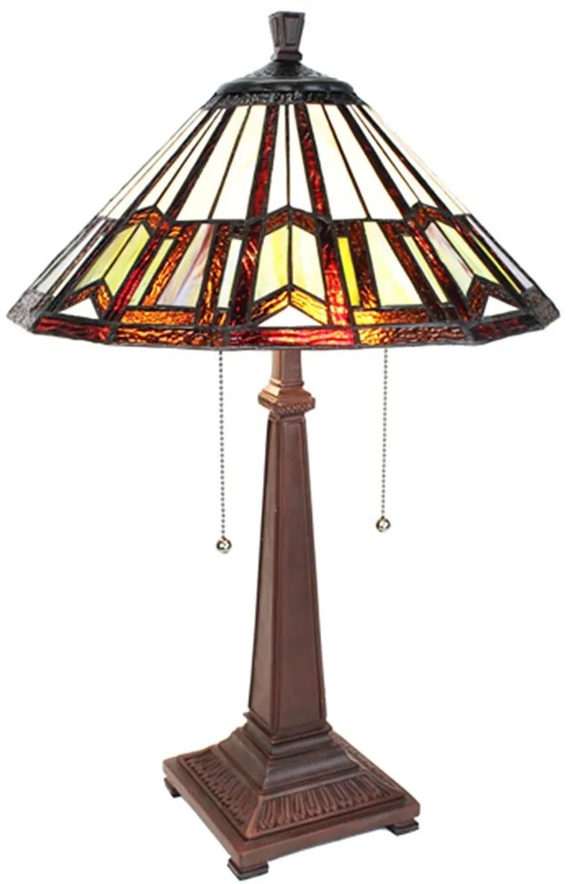 Stolní lampa Tiffany Bernita - 41x64 cm E27/max 2x60W