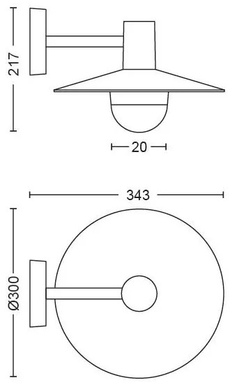 Philips 17382/30/PN - Venkovní svítidlo MYGARDEN SKUA 1xE27/42W/230V IP44