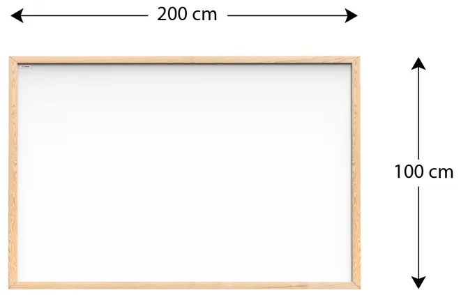 Magnetická tabule 200 x 100 ALLboards NATURAL TM2010D