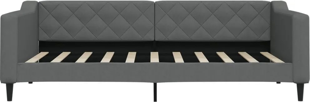 Válenda s přistýlkou tmavě šedá 90 x 190 cm textil 3197437