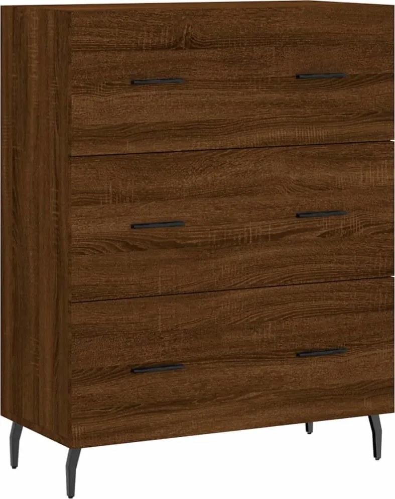 vidaXL Skříň highboard 69,5 x 34 x 180 cm kompozitní dřevo [3189404] Barva: kouřový dub