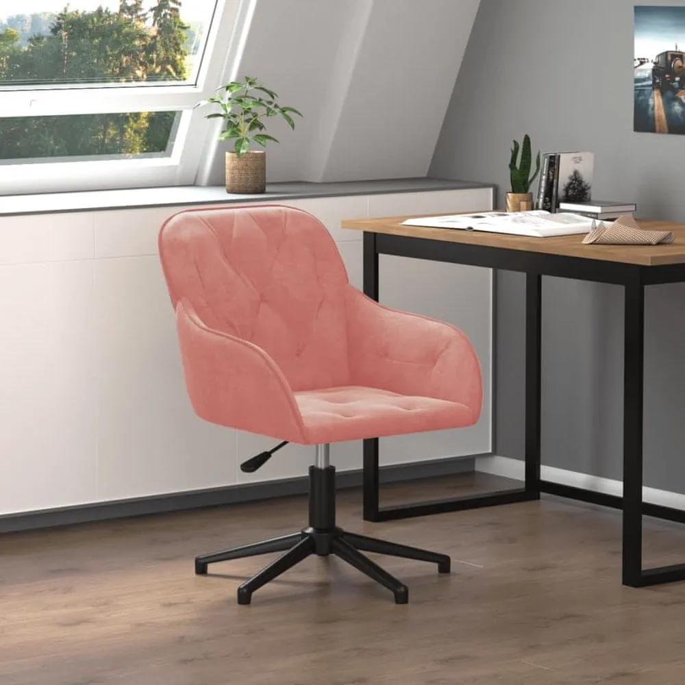 Petromila Otočná kancelářská židle růžová samet