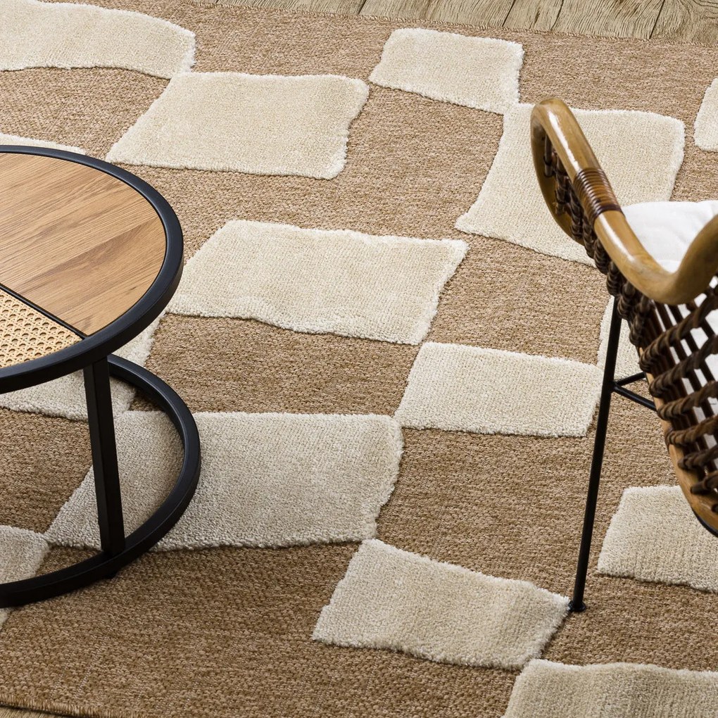 Dywany Łuszczów, Kusový koberec Spark 0710A beige/cream, 180x270, béžová, chodba / předsíň