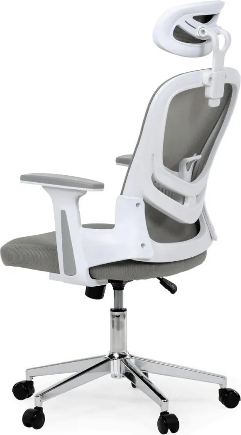 Kancelářská židle KA-K2031 GREY, houpací mechanismus, šedá (64 x 61) cm