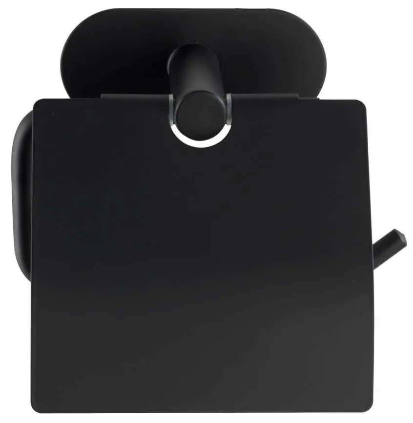 WENKO Držák WC papíru BEZ VRTÁNÍ TurboLoc OREA BLACK černý 13x14x7 cm