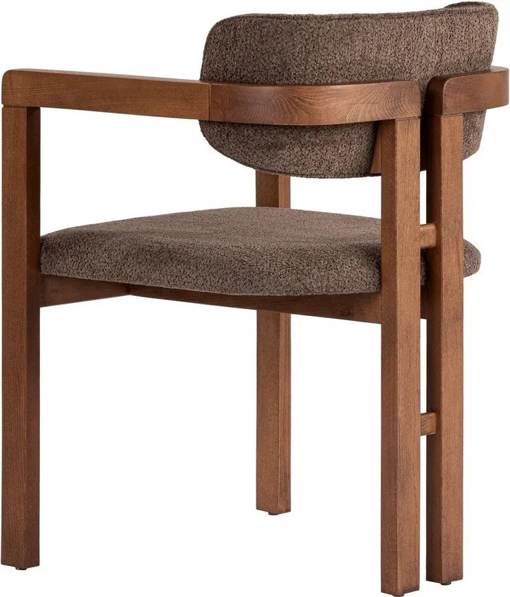 Hnědé jídelní křeslo s područkami Toscana – Kalune Design