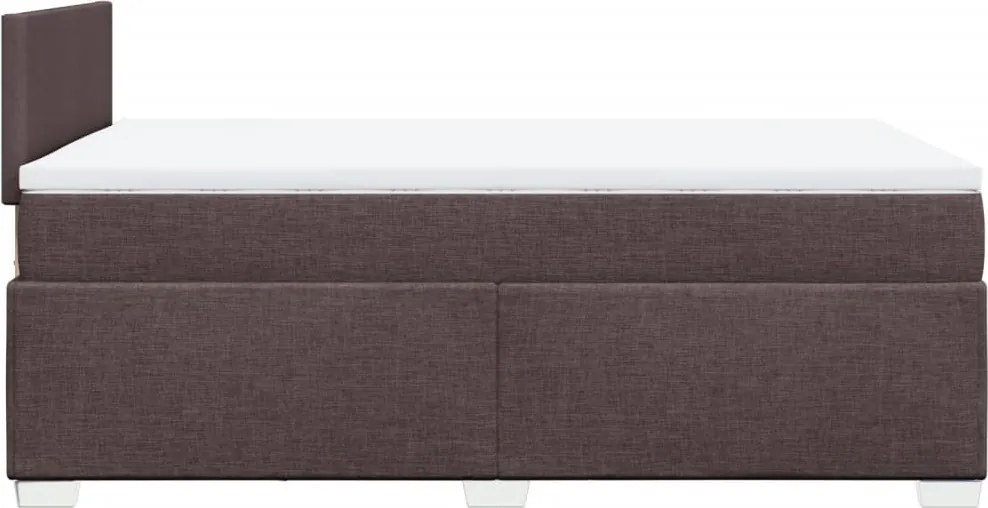 Box spring postel s matrací tmavě hnědá 120x190 cm textil 3285823