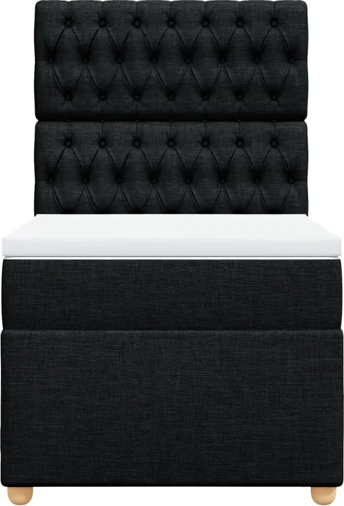 Box spring postel s matrací černá 90x190 cm textil 3291144