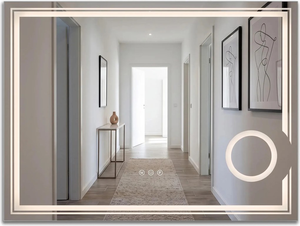 Rea Zrcadlo 80x60 cm s LED osvětlením HOM-01806