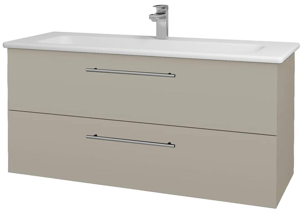 Dřevojas Koupelnová skříň GIO SZZ2 120 Varianta: N01 Bílá lesk / Úchytka T01 / D02 Bříza