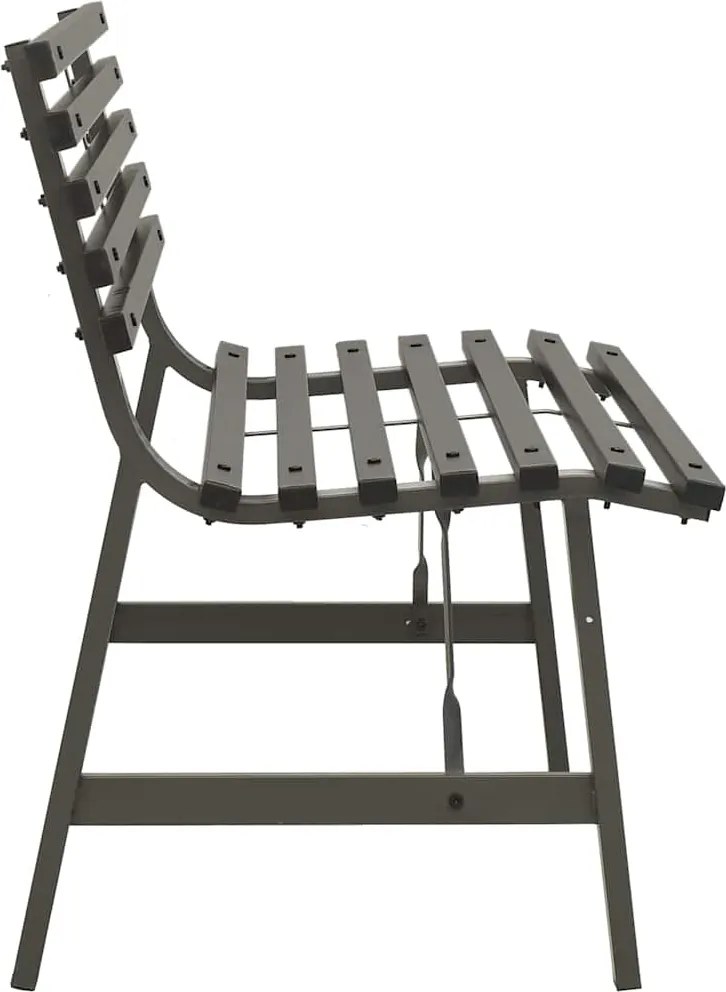 Zahradní lavička 110 cm ocel černá 317135