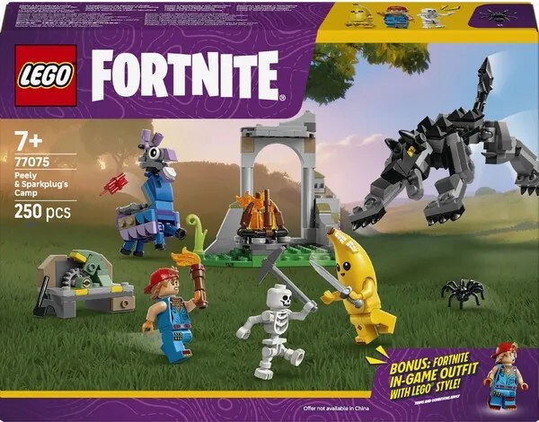 LEGO Fortnite 77075 Peely a Sparkplug a jejich tábořiště