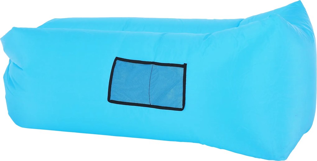 Nafukovací sedací vak/lazy bag, modrá, LEBAG