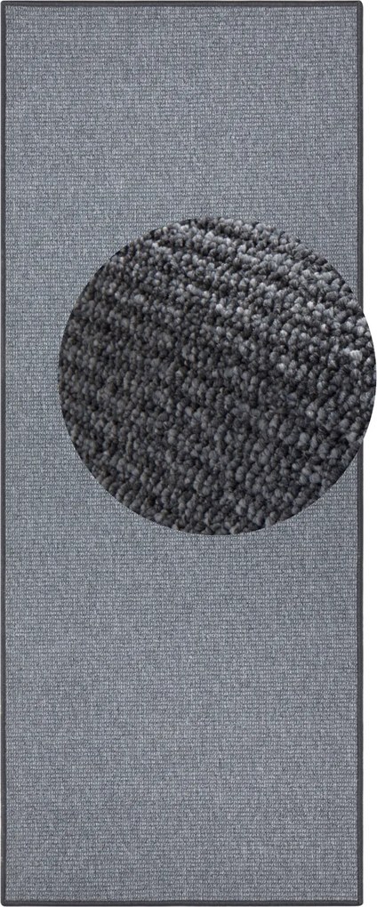 Kusový koberec Bouclé 104433 Grey, 67x300, šedá, chodba / predsieň, BT Carpet