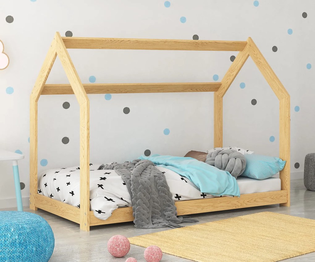 Dětská postel Domeček 160x80 D2 borovice s roštem