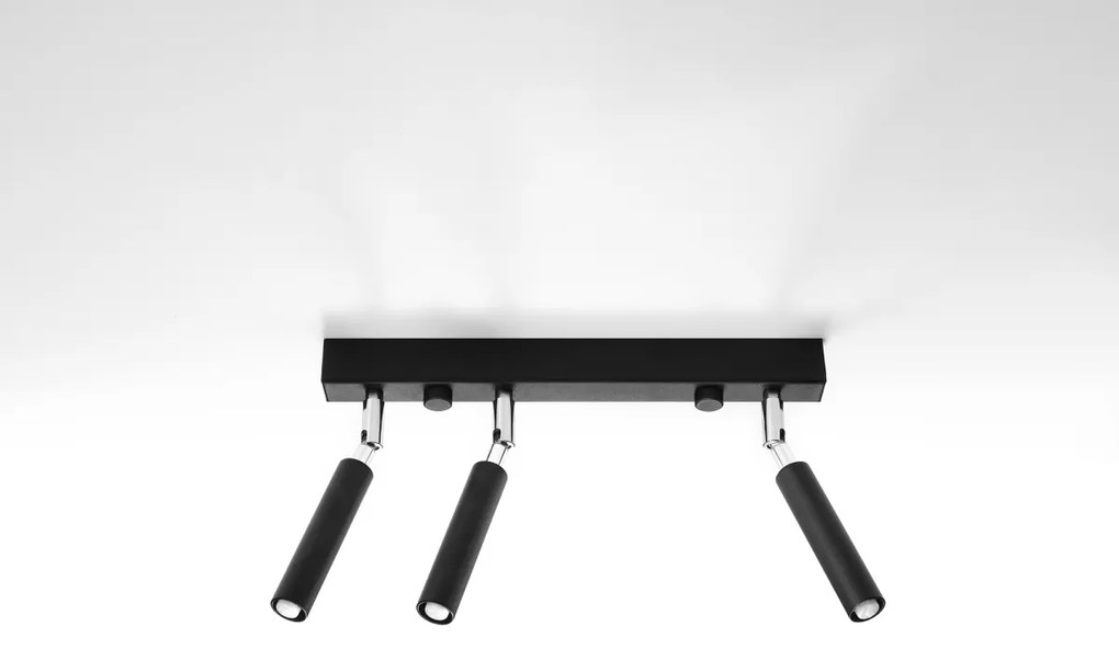 Bodové svítidlo Eyetech, 3x černé kovové stínítko, (možnost polohování)