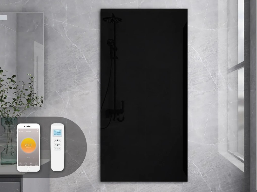 Skleněný Infrapanel GLASS 700W Černý | Výhřevnost 12,5 m2 | 120x60 cm | WiFi termostat