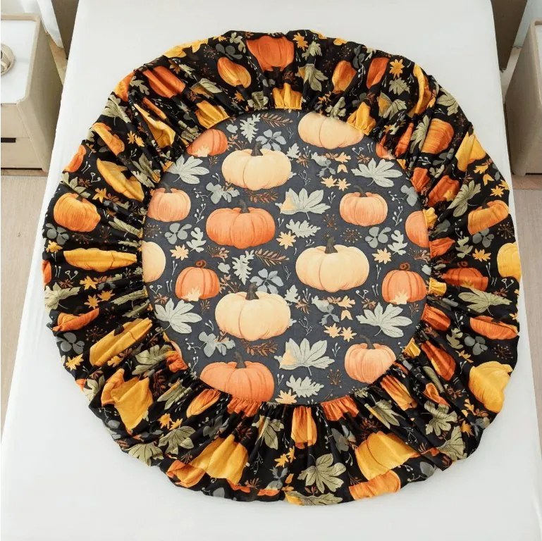 Prostěradlo z mikrovlákna ORANGE PUMPKINS barevné 180x200 cm
