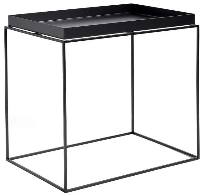 HAY Stolek Tray Side Table Rectangular 40x60, black