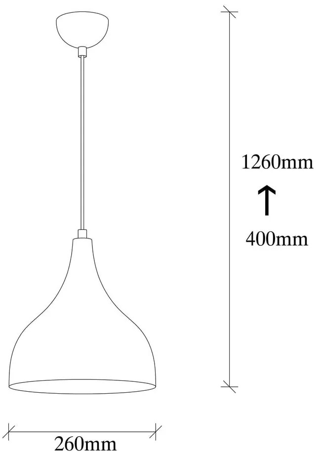 Závěsné svítidlo v černo-měděné barvě ø 26 cm Sağlam – Opviq lights