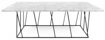 TH Konferenční stolek  LOWER MRAMOR 120 x 40 cm (Bílý mramor s černou ocelí)