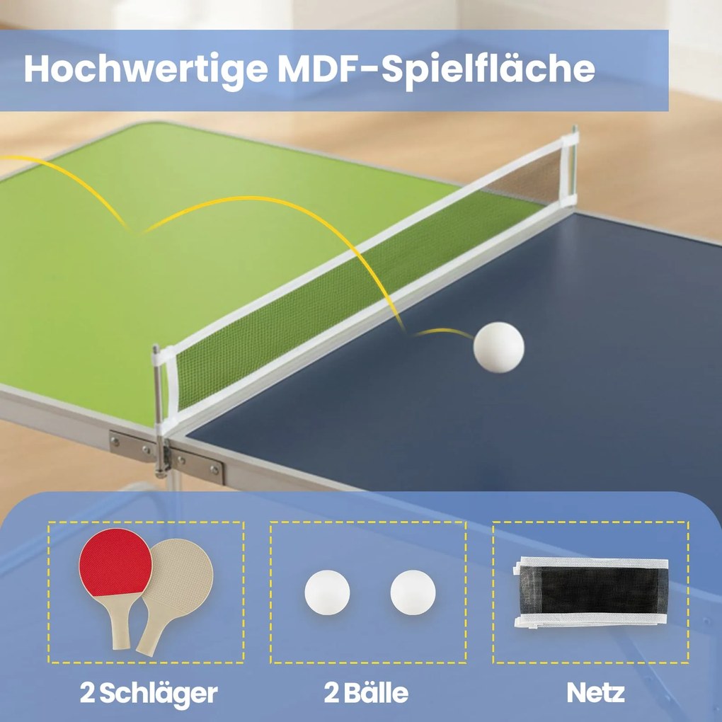 Costway Přenosný stolní tenis skládací mini set na stolní tenis pro děti