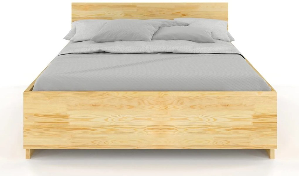 Zvýšená postel Bergman - borovice   , Borovice přírodní, 180x200 cm