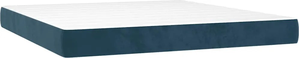Box spring postel s matrací tmavě modrá 160x200 cm samet 3137975